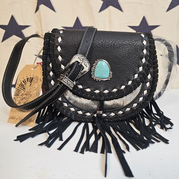 Catchfly | Bags | Trenditions Womens Catchfly Hairon Fringe Crossbody ...